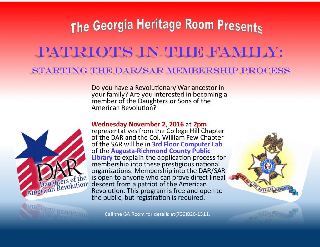 Patriots in the Family: Starting the DAR/SAR Membership Process ...