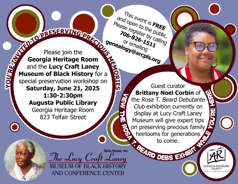 Augusta Public Library Local History and Genealogy | Georgia Heritage ...